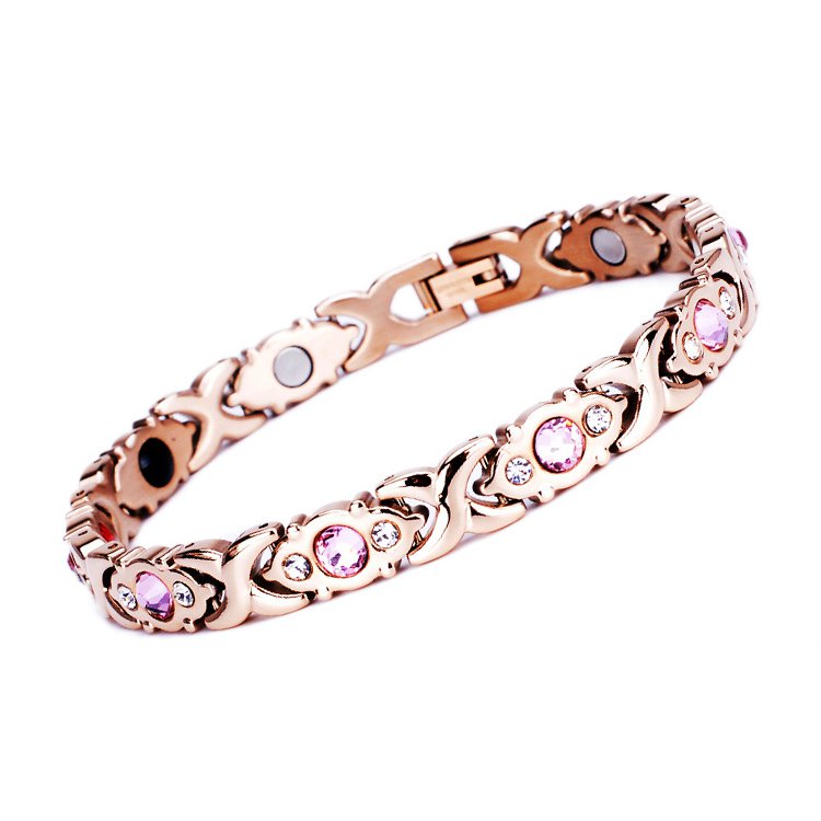 EALF Pink Diamond Magnet Bracelet Can Promote Metabolism and Blood ...