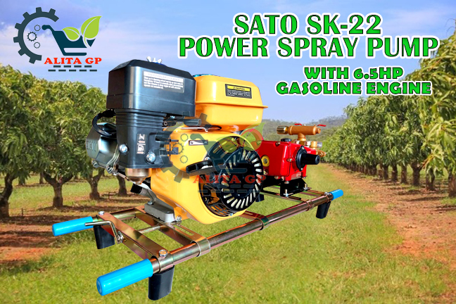 Power Spray Pump set with Gasoline Engine 6.5HP GX200 GP Kawasaki SATO ...