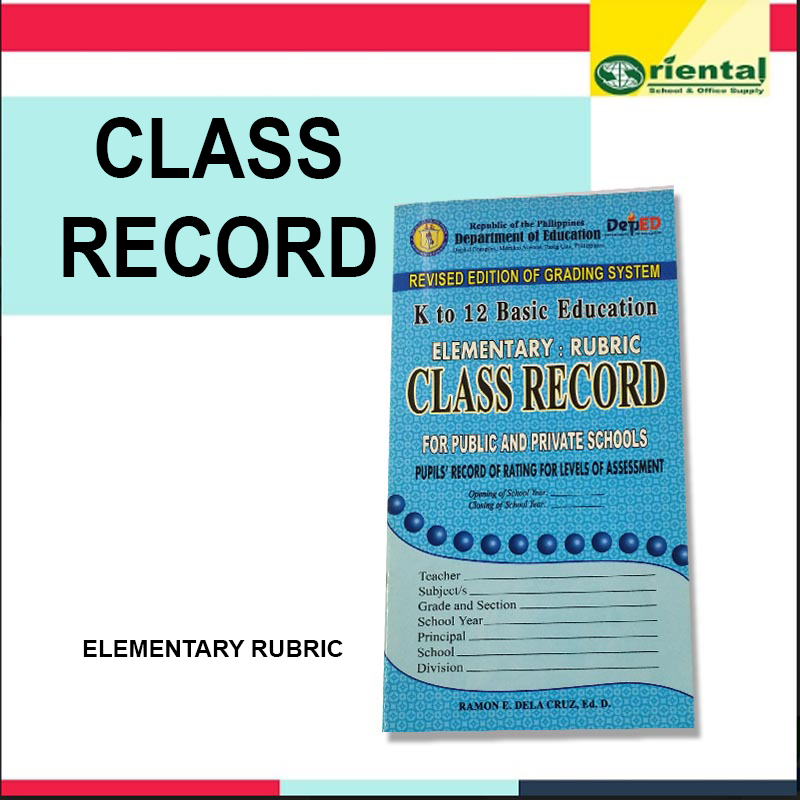 Slightly Damaged Class Record Book for Elementary and Secondary Rubric ...