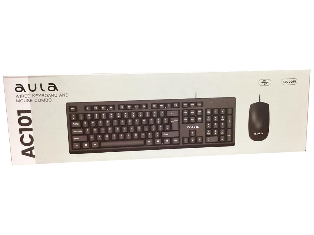 AULA Usb Wired Keyboard & Optical Mouse Combo AC101 | Lazada PH