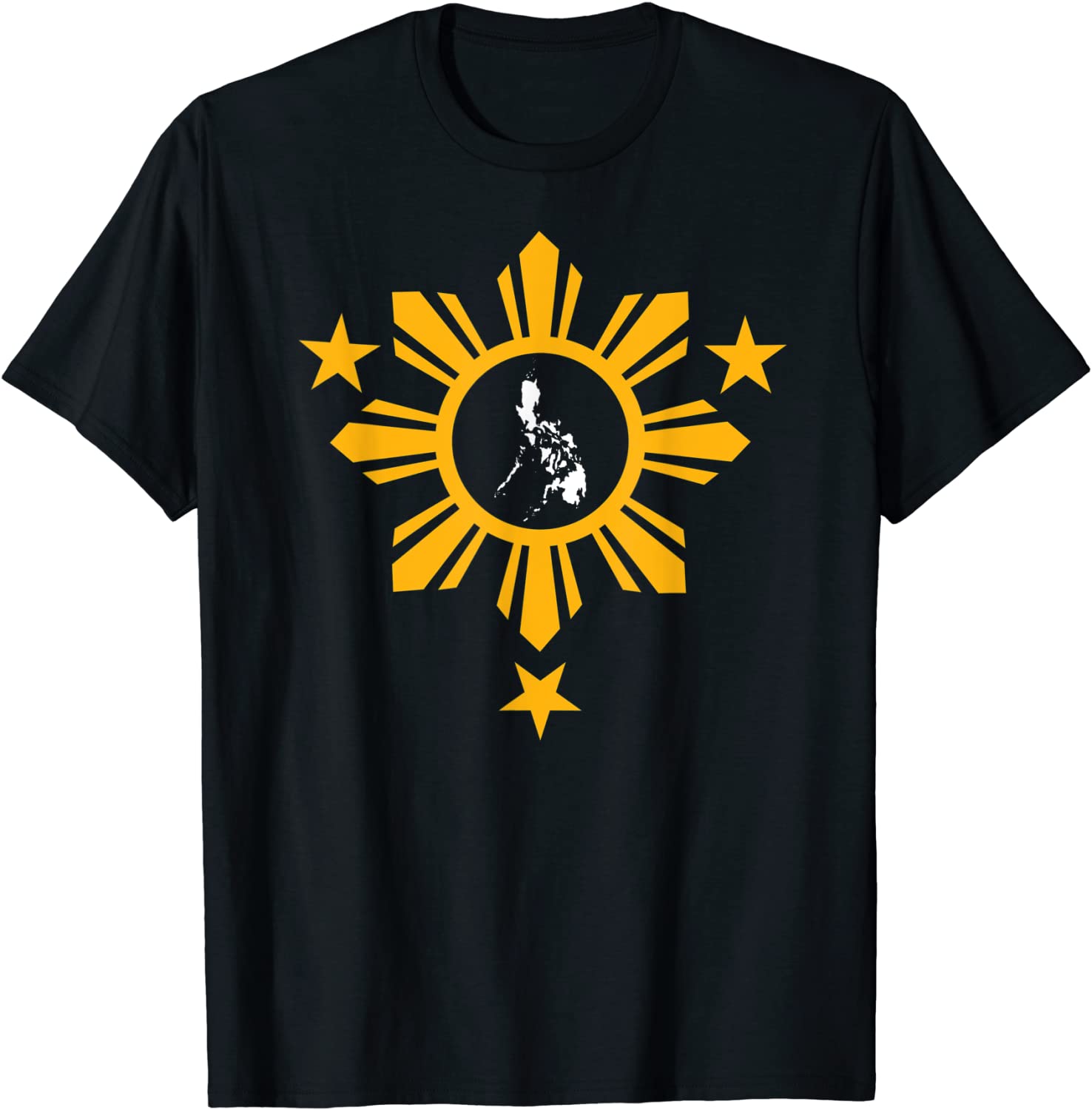 3 Stars And A Sun Logo Black And White