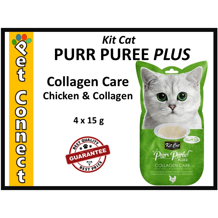 Kit Cat Purr Puree PLUS Liquid Cat Treats Snack for Cats (4x15g ...