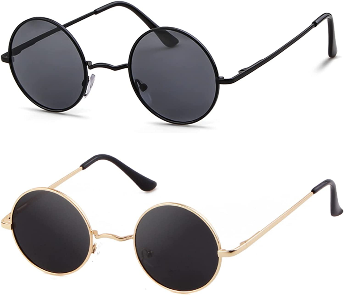 VIA LEECA VIA LEICA John Lennon Glasses-Vintage Polarized Round Metal ...