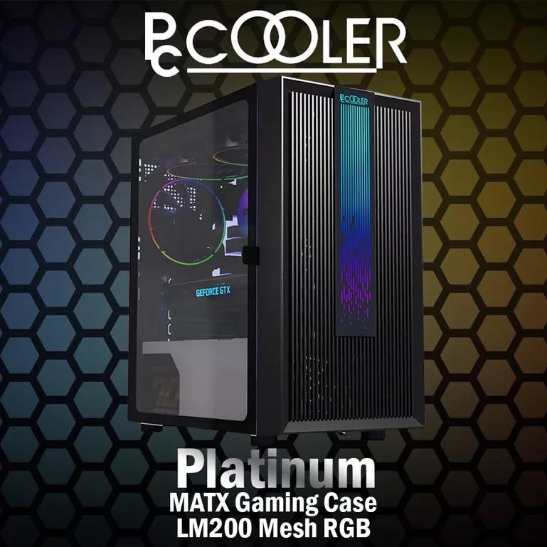 PCcooler LM200 MATX/ITX Case Tempered Glass Desktop Gaming Case ...