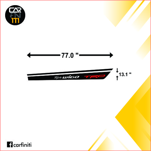 Toyota TRD Wigo Customized Decals Weatherproof Cut Out Vinyl Sticker ...