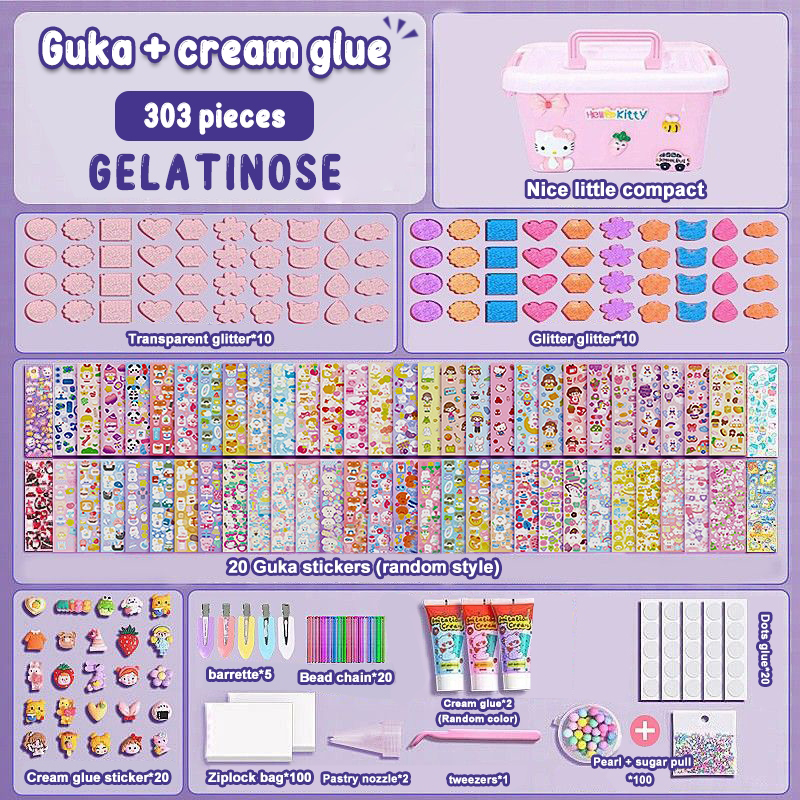 Acrylic Customized sticker goo card DIY sticker cream glue luxury girls ...