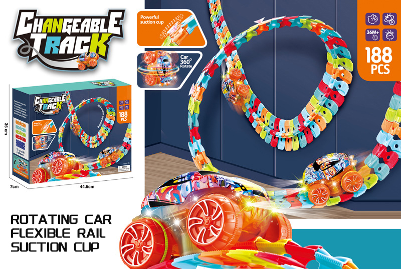 【S.mart】Electrical Changeable Track fexible Luminous rail track racing ...