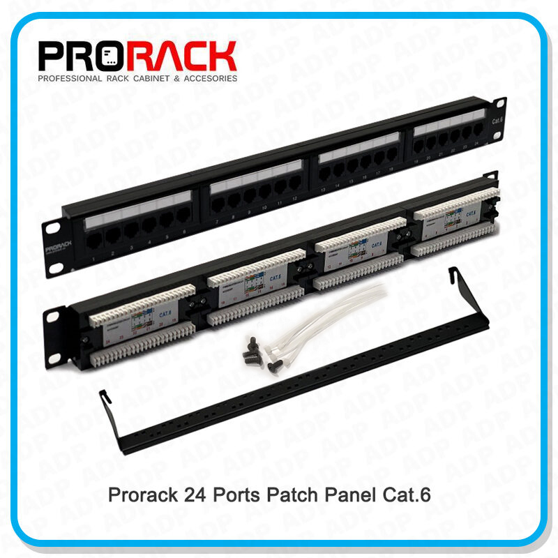 PRORACK 24 ports Cat6 Fully Loaded Patch Panel | Lazada PH