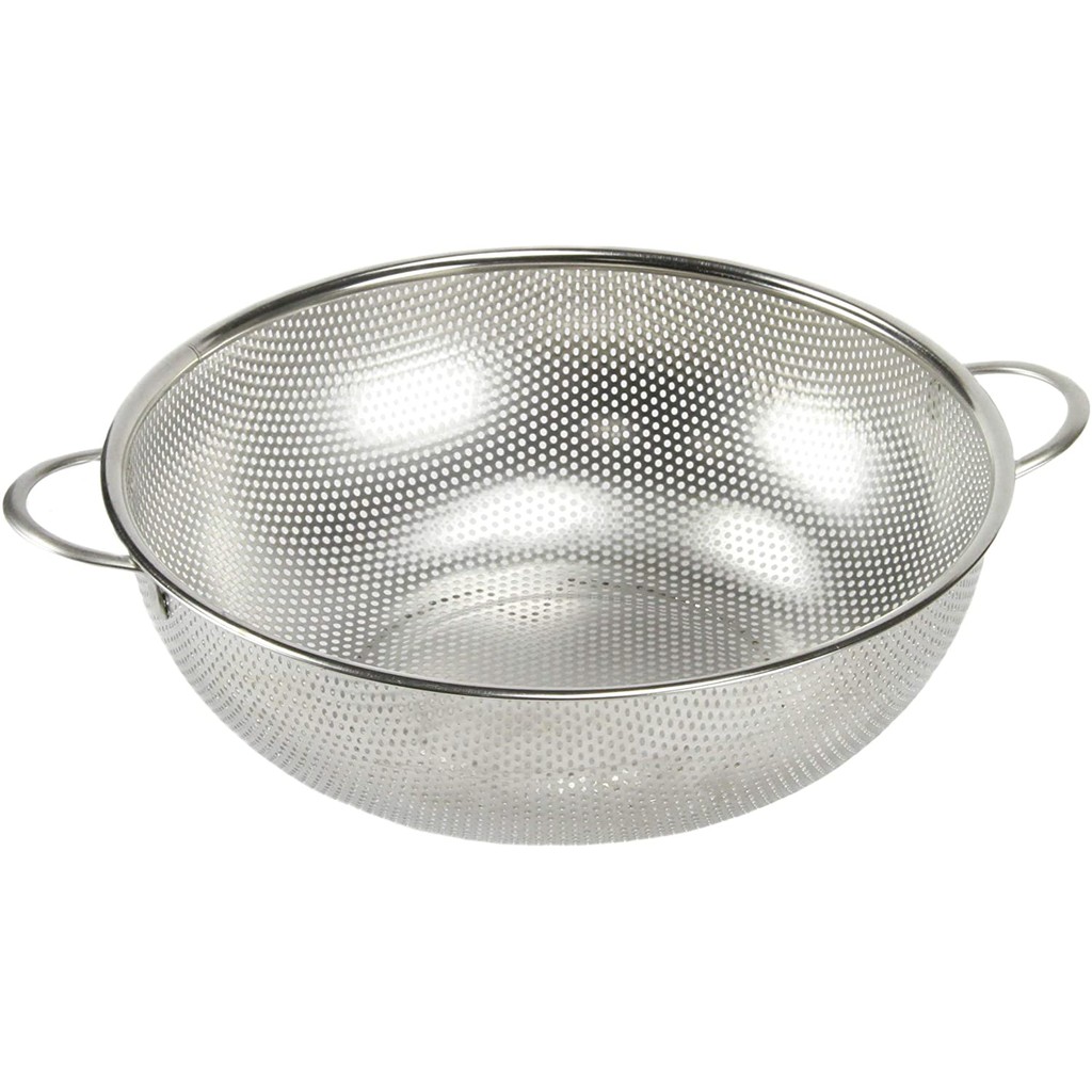 STAINLESS STEEL DOUBLE EARS BASKET STRAINER COLANDER BIG FOOD STRAINERS ...