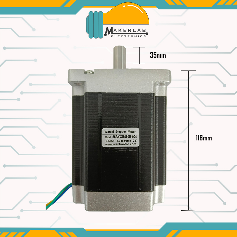Wantai Stepper Motor Nema 34 113mm 84kg-cm 85BYGH450B-004 | Lazada PH