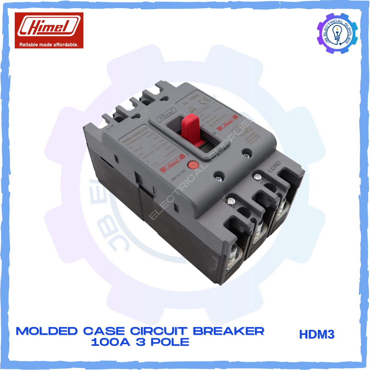 Himel Molded Case Circuit Breaker (MCCB) 100A 3 Pole 415V | Lazada PH