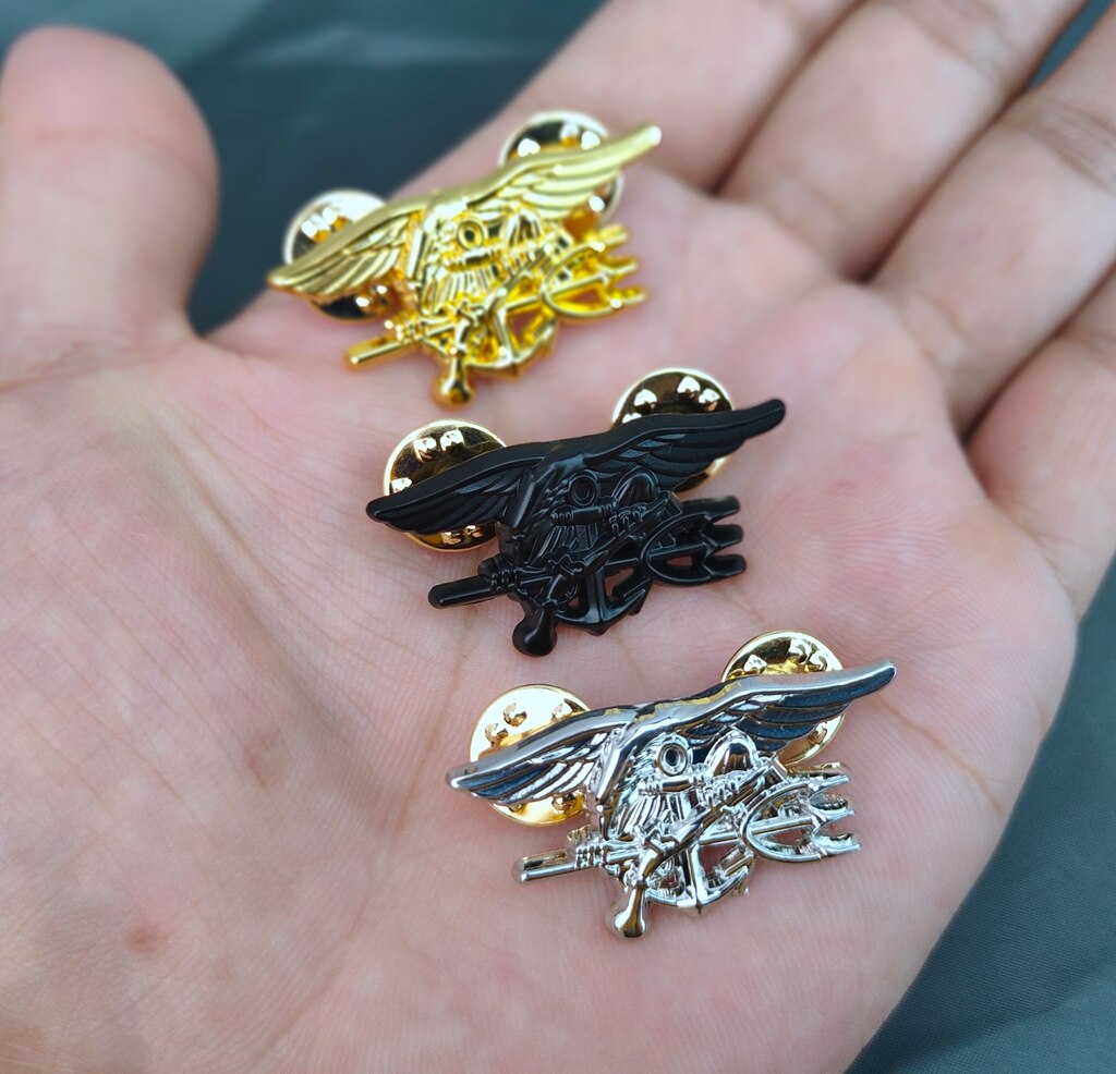 tomwang2012 3PCS SET US NAVY SEAL EAGLE ANCHOR TRIDENT MINI MEDAL ...