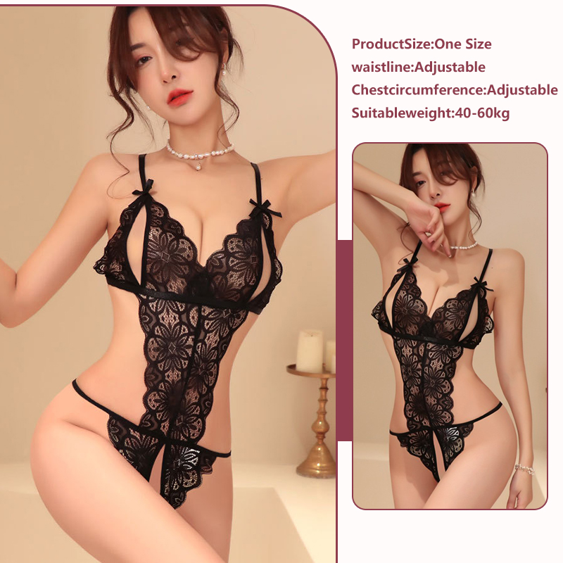 Rose Sexy Lace Temptation Backless Sling Nightdress Nighties Sexy