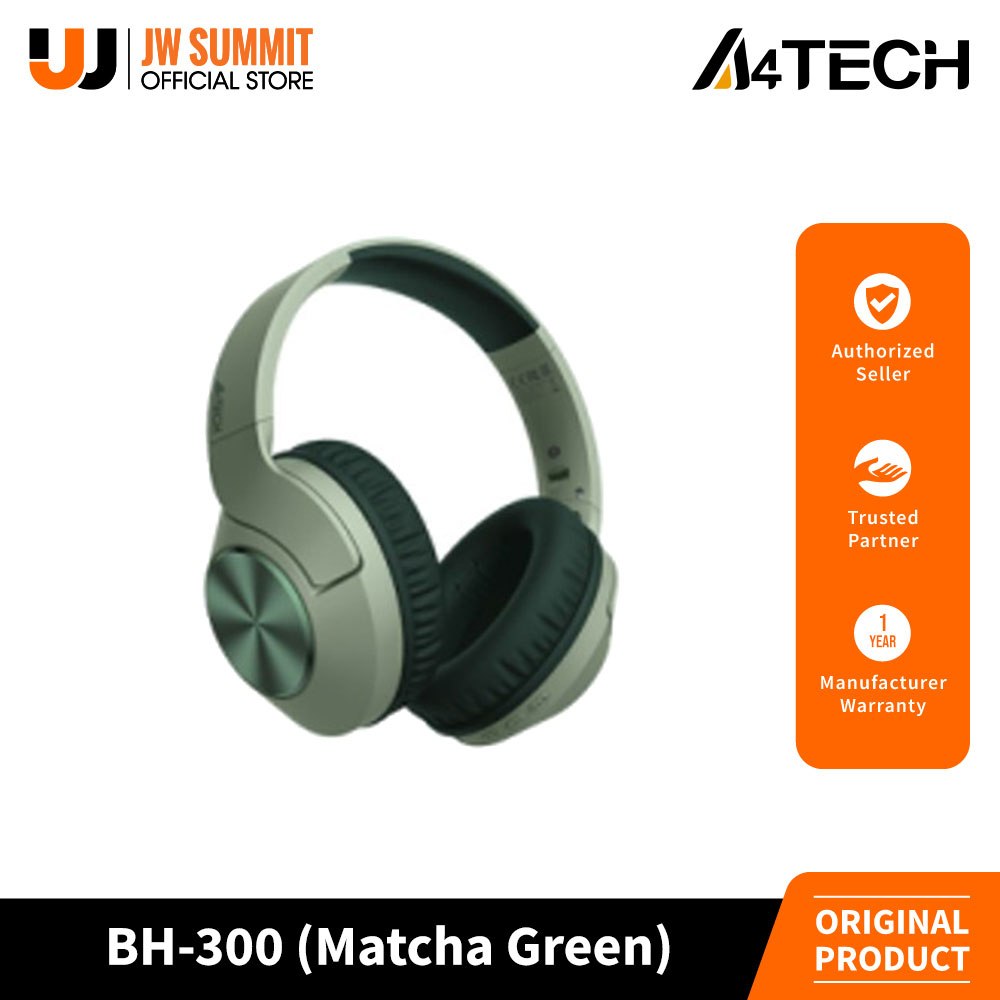 A4Tech BH-300 2Drumtek Bluetooth v5.3 Wireless Over Ear Headset | Lazada PH