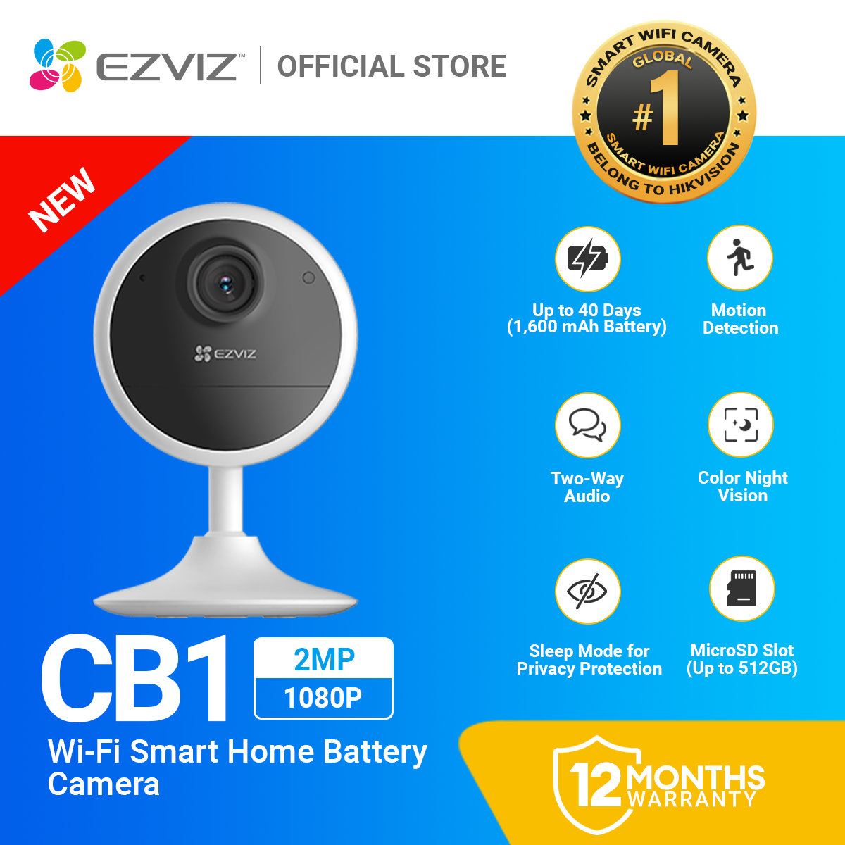 HD 1080P Wifi Camera Wireless EZVIZ CB1 Indoor IP Cam Wifi Camera ...