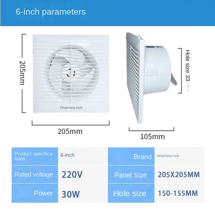 【factory outlet】 Wall Mounted Exhaust Fan (Size -46,8) Low Noise ...