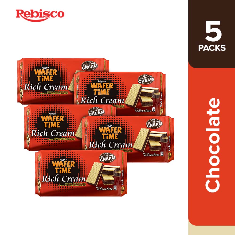 Wafertime Rich Cream Wafers Choco 27g x 10pcs (Set of 5) | Lazada PH
