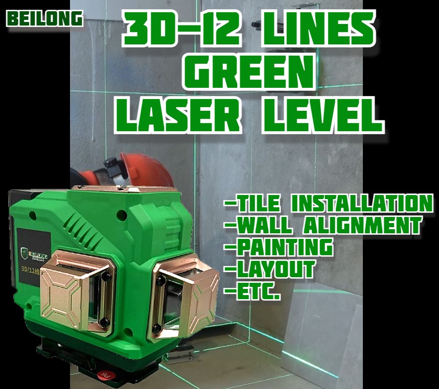 BEILONG 12 Lines Self-leveling Laser Level Home Construction Tools ...