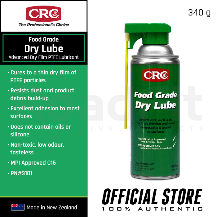 CRC Food Grade Dry Lube Advanced Dry Film PTFE Lubricant, 1pc PN#3101 | Lazada PH