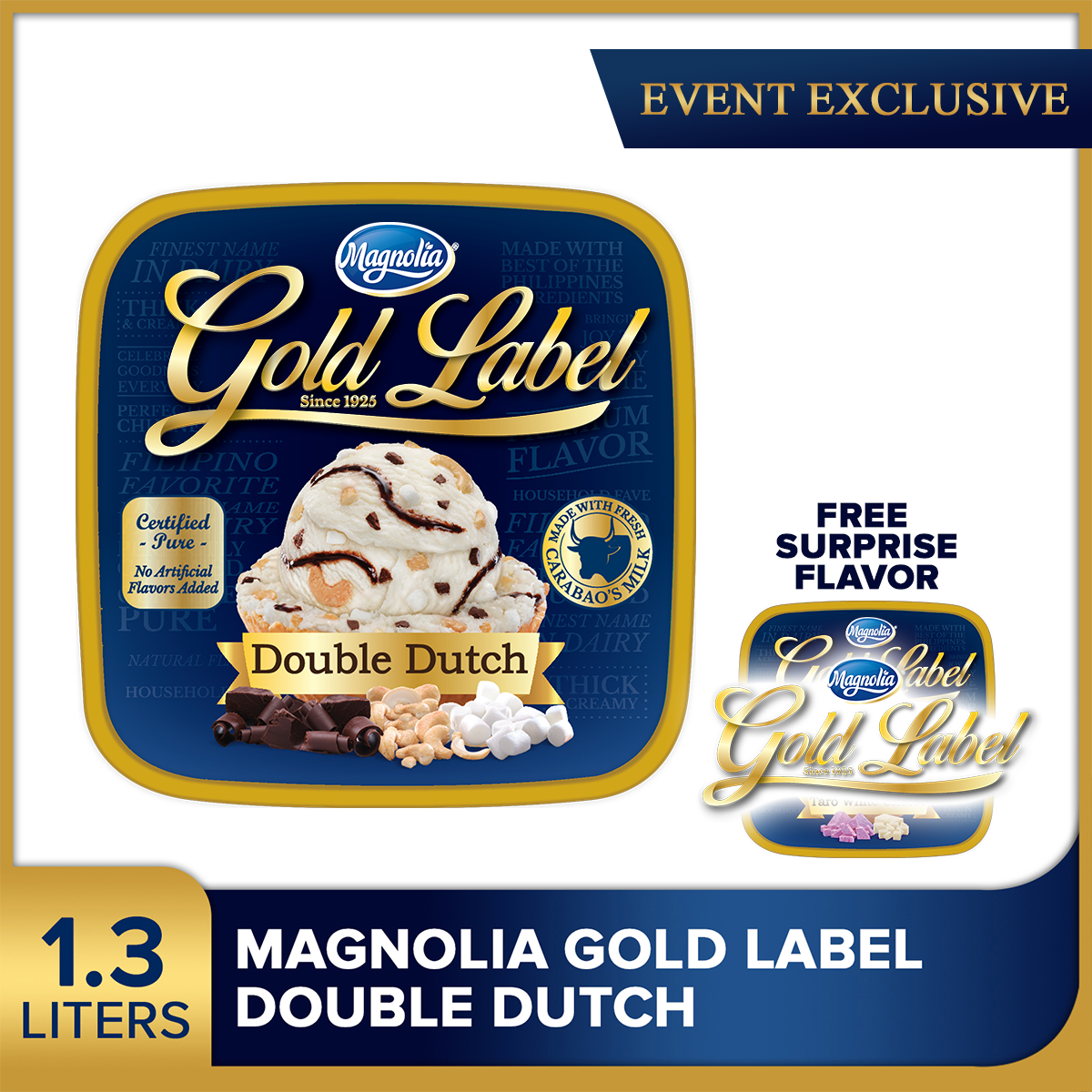 Buy 1 Magnolia Gold Label Ice Cream Double Dutch 1.3L Get 1 Free 1.3L ...