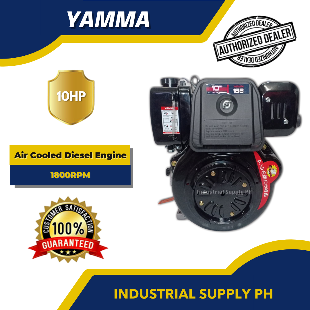 YAMMA Air Cooled Diesel Engine 10 HP (low-speed/reduction) 1800 rpm ...
