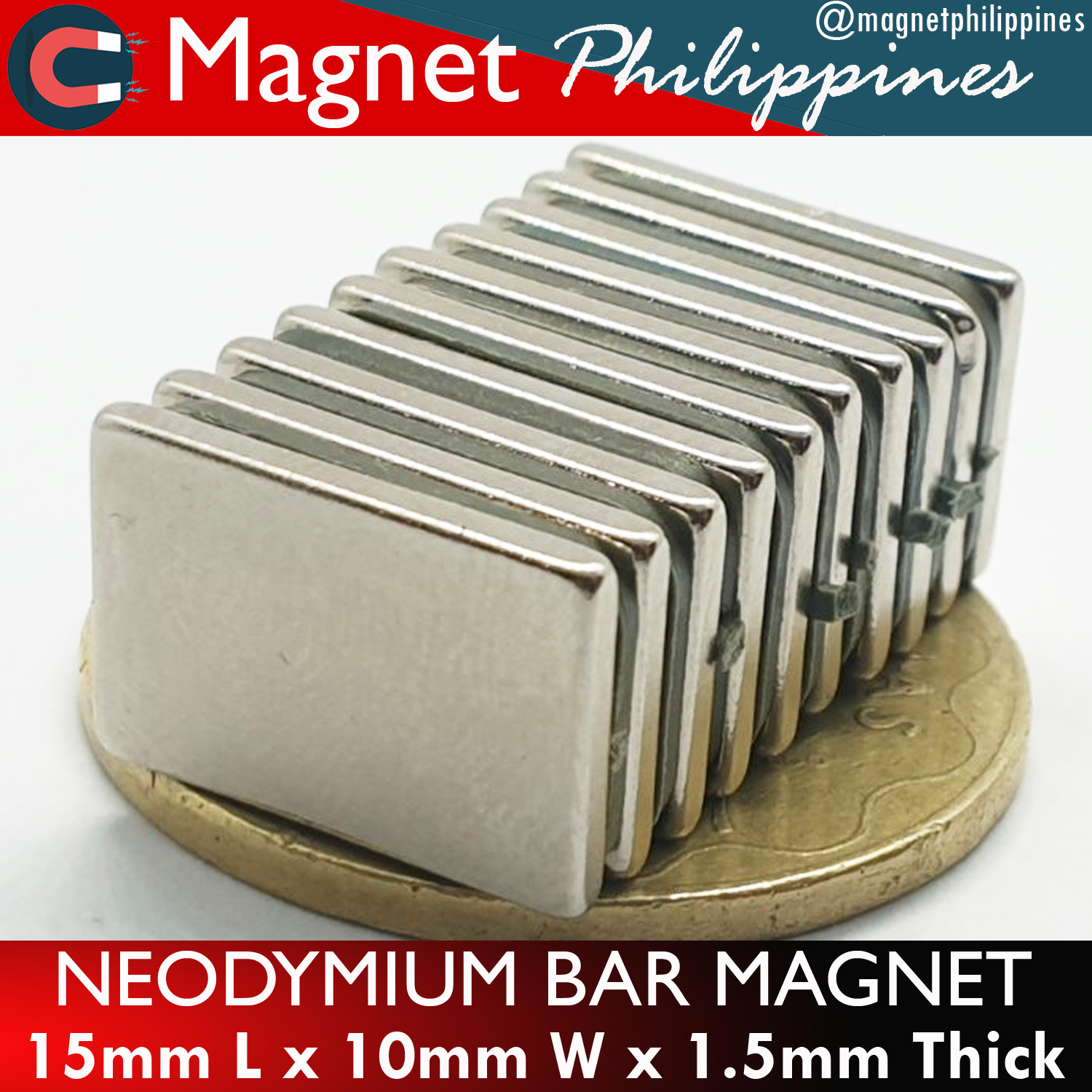 10 PIECES N52 Neodymium SMALL BAR Magnet 15mm L x 10mm W [Thickness ...