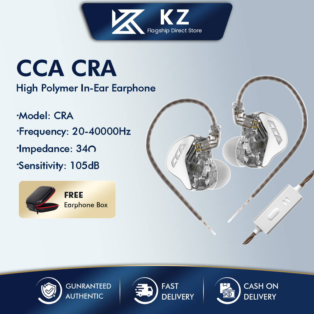 CCA CRA In Ear HiFi Headset High Polymer Diaphragm Monitor Headphones ...