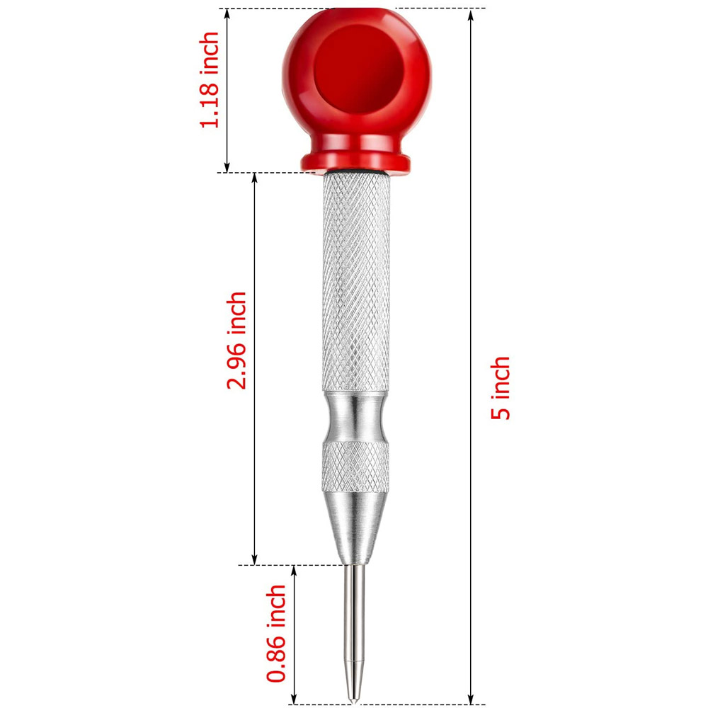 Automatic Center Hole Punch Tool Adjustable Impact Spring-Loaded Punch ...