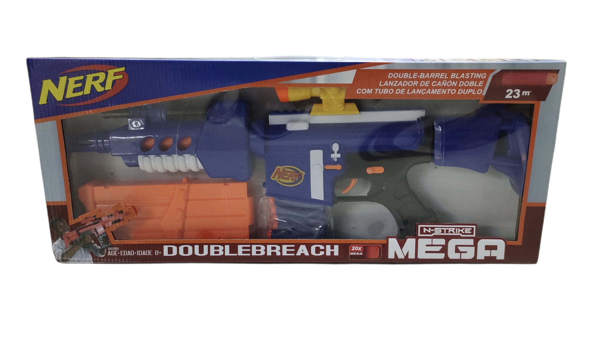 Nerf Doublebreach N-Strike Mega Double-Barrel Blasting Nerf Magazine ...