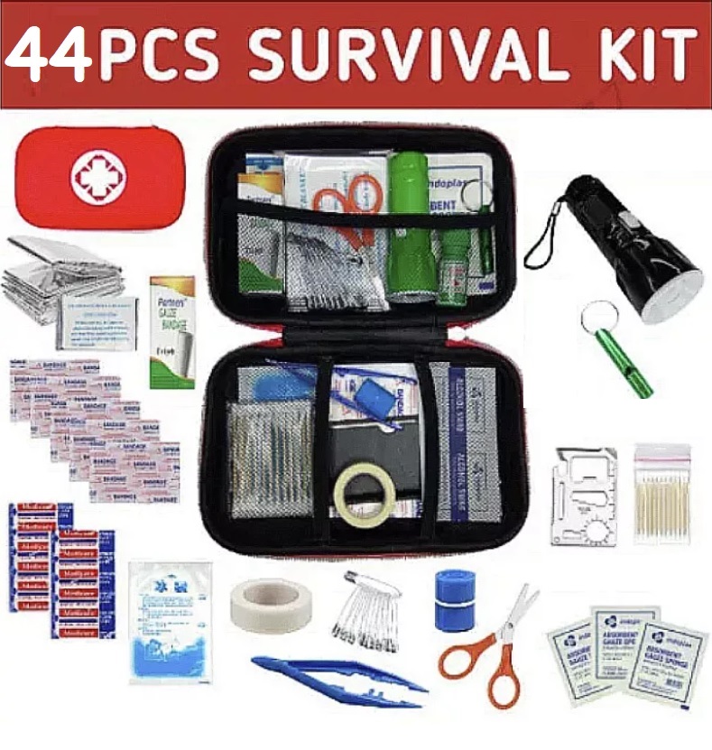 44PCS First Aid Kit Set Emergency Kit Outdoor Car Family Medical Kit ...