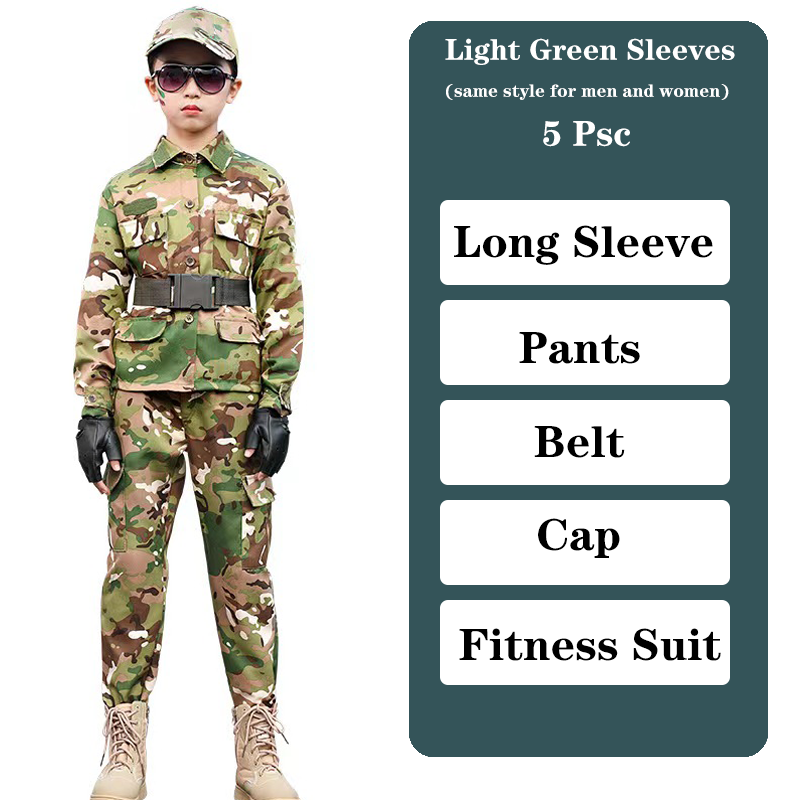 Camouflage Costume Set for Kids Special Forces Military Uniform Army ...