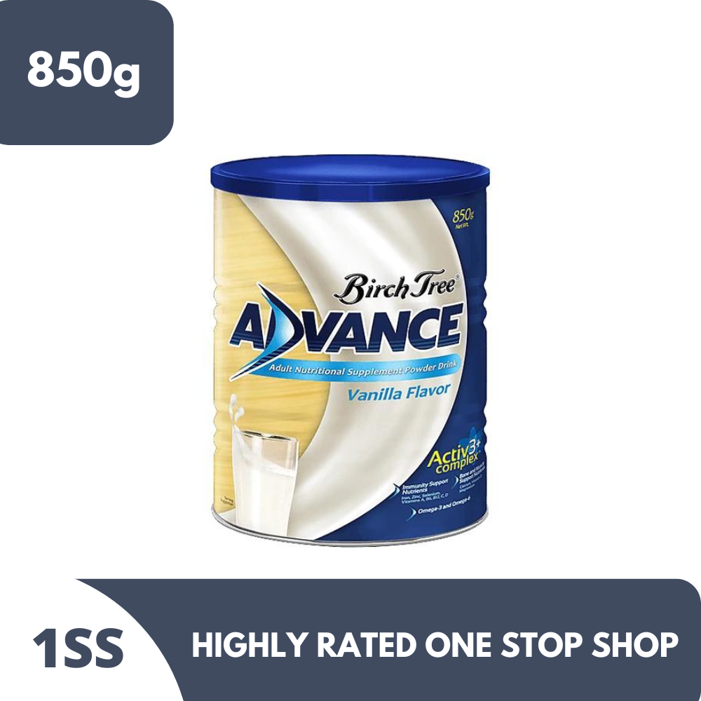 Birch Tree Advance Adult Nutritional Supplement Vanilla Flavor 850g ...