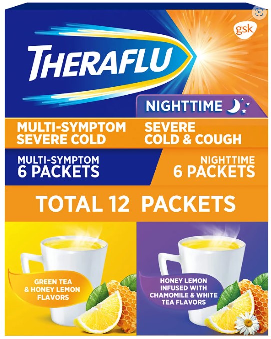 Theraflu MultiSymptom Severe Cold and Theraflu Nighttime Severe Cold ...