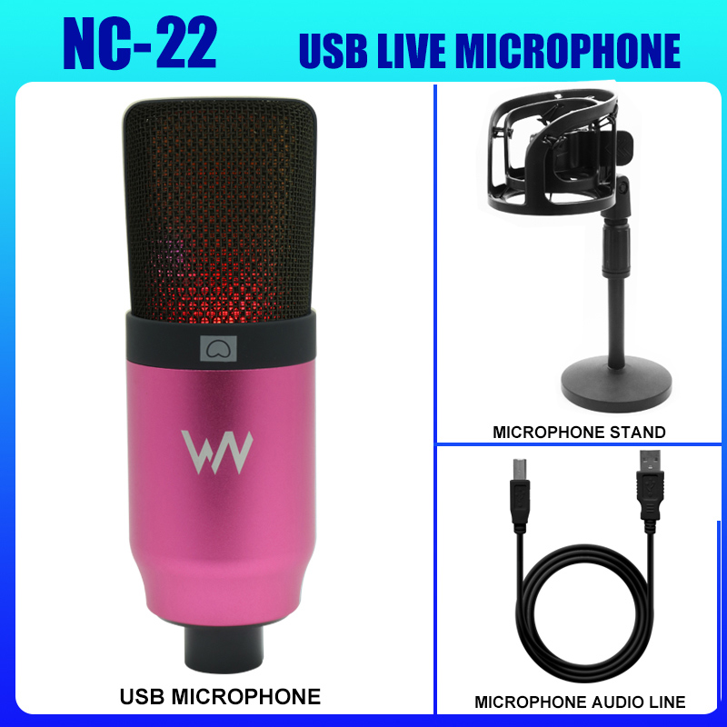 Condenser Microphone with Stand wired micropohone ,usb Interface ...