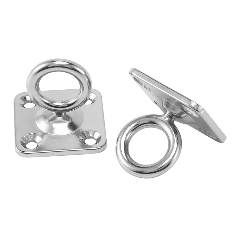 2Pcs Square Swivel Pad Eye Rotatable Ceiling Hook Wall Mounted Hook ...
