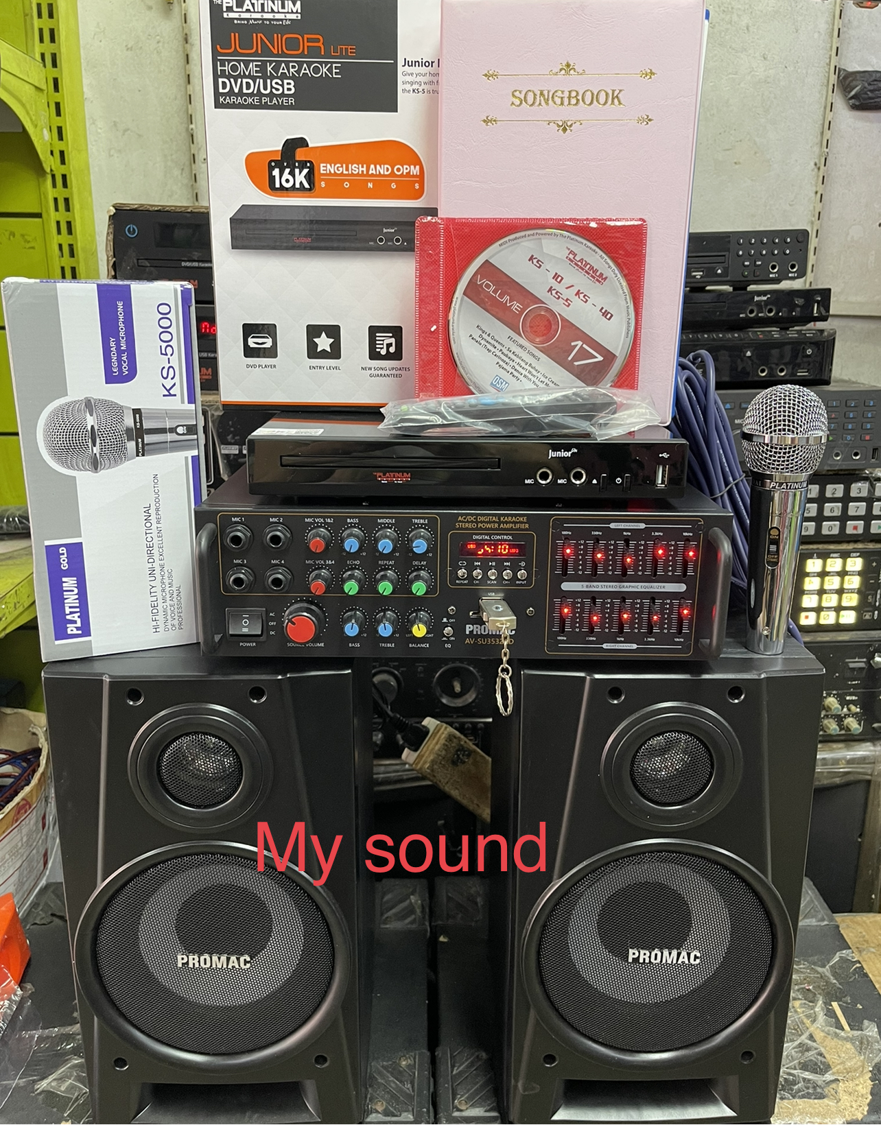 NEW Videoke set karaoke platinum player ks5 DVD 18,000++songs with ...