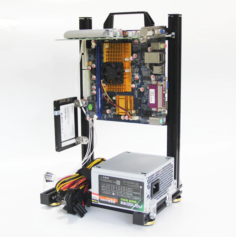 Open chassis frame All aluminum rack diy ATX MATX ITX vertical ...