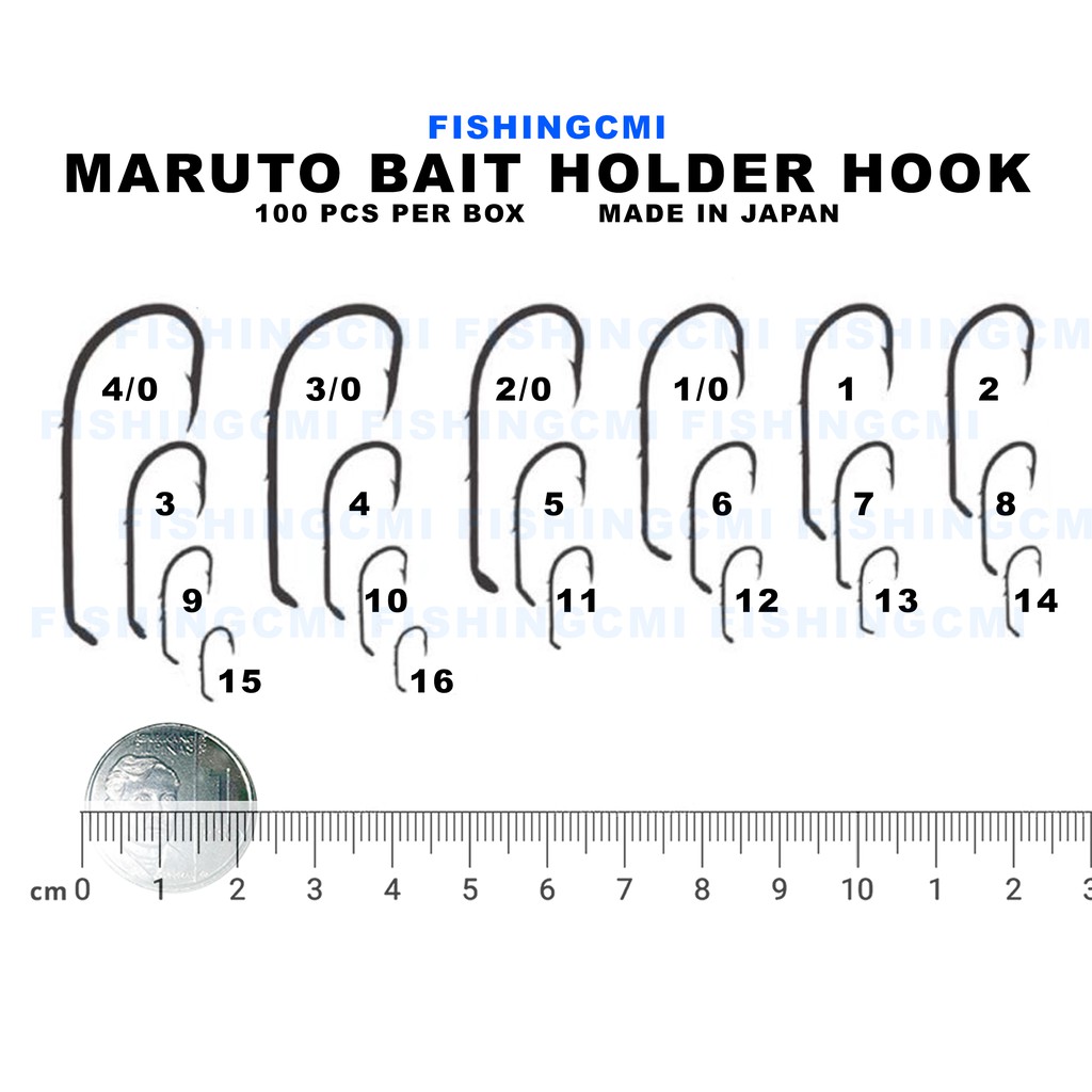 MARUTO BAITHOLDER HOOKS 100PCS japan bait holder D4310 box fishingcmi quality fishing tackle ...