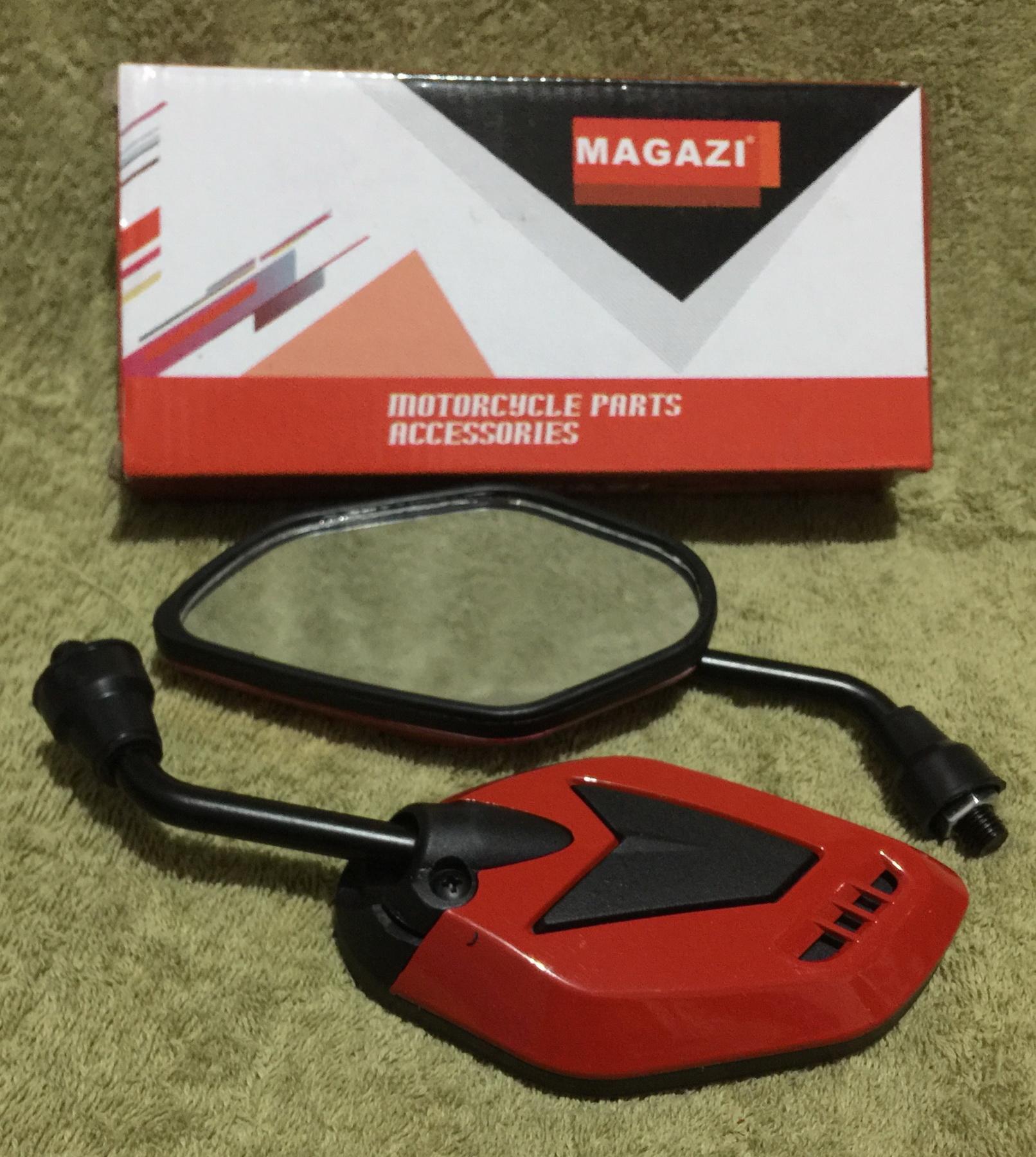 Motorcycle Side Mirror Magazi Red | Lazada PH
