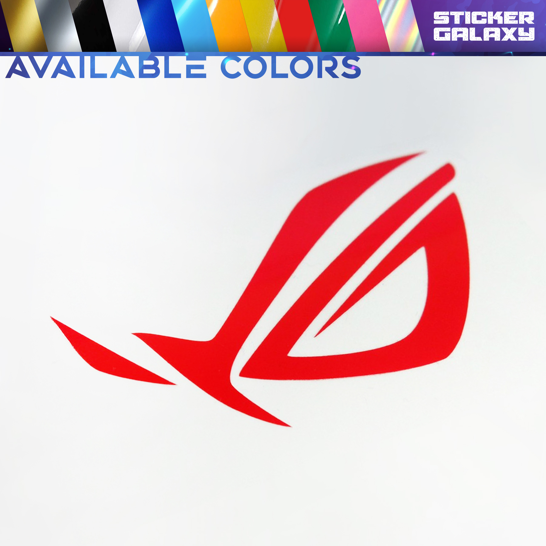 ROG PC gamer vinyl sticker WATERPROOF decal for pc case, laptop, phone ...