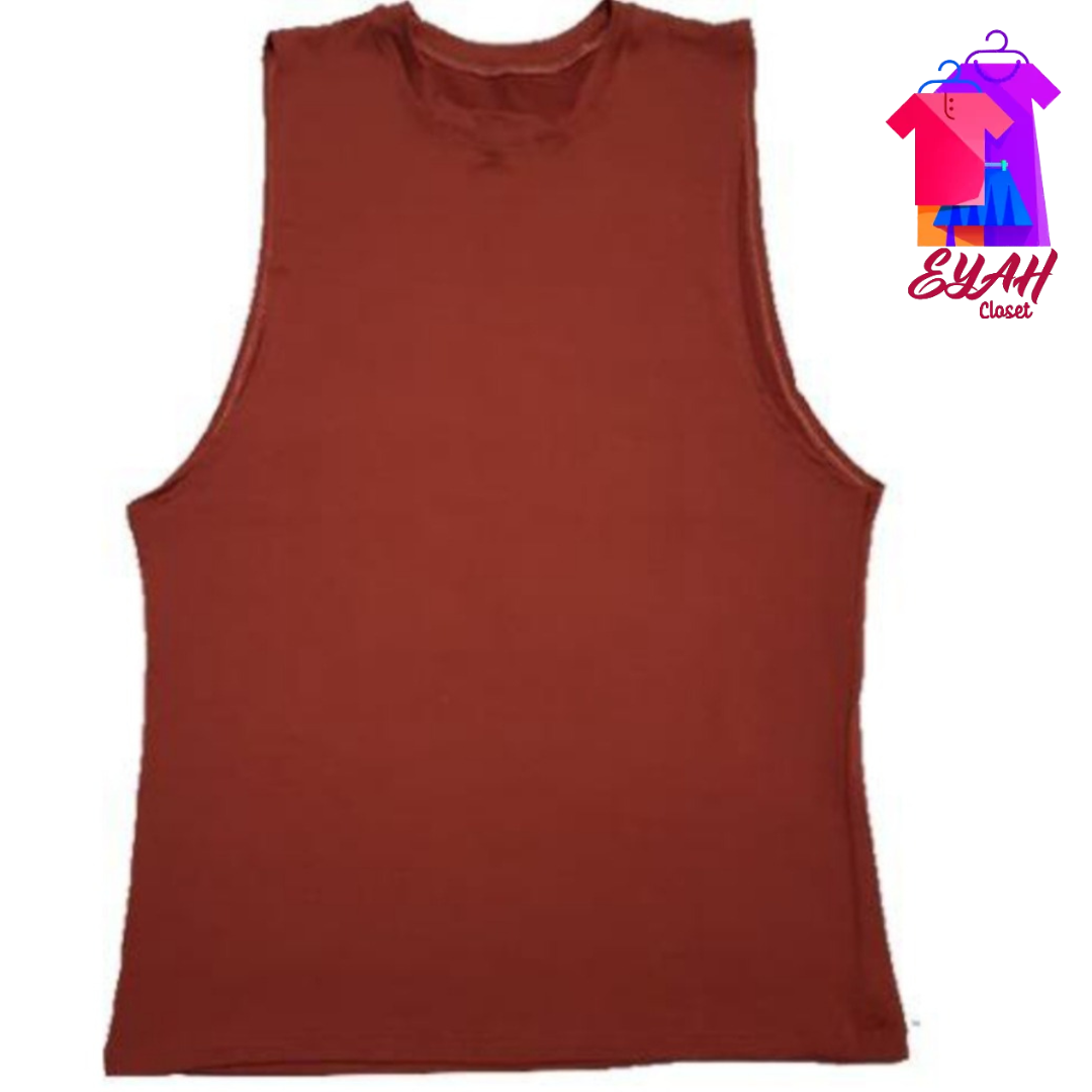 PLAIN MUSCLE TEE SANDO MEN WOMEN PLAIN COTTON SLEEVELESS TANK | Lazada PH