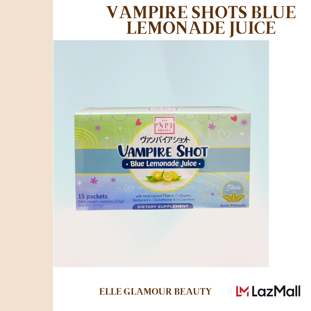Vampire Shot Slimming Juice: Blue Lemonade Flavor Tummy Reducer with ...