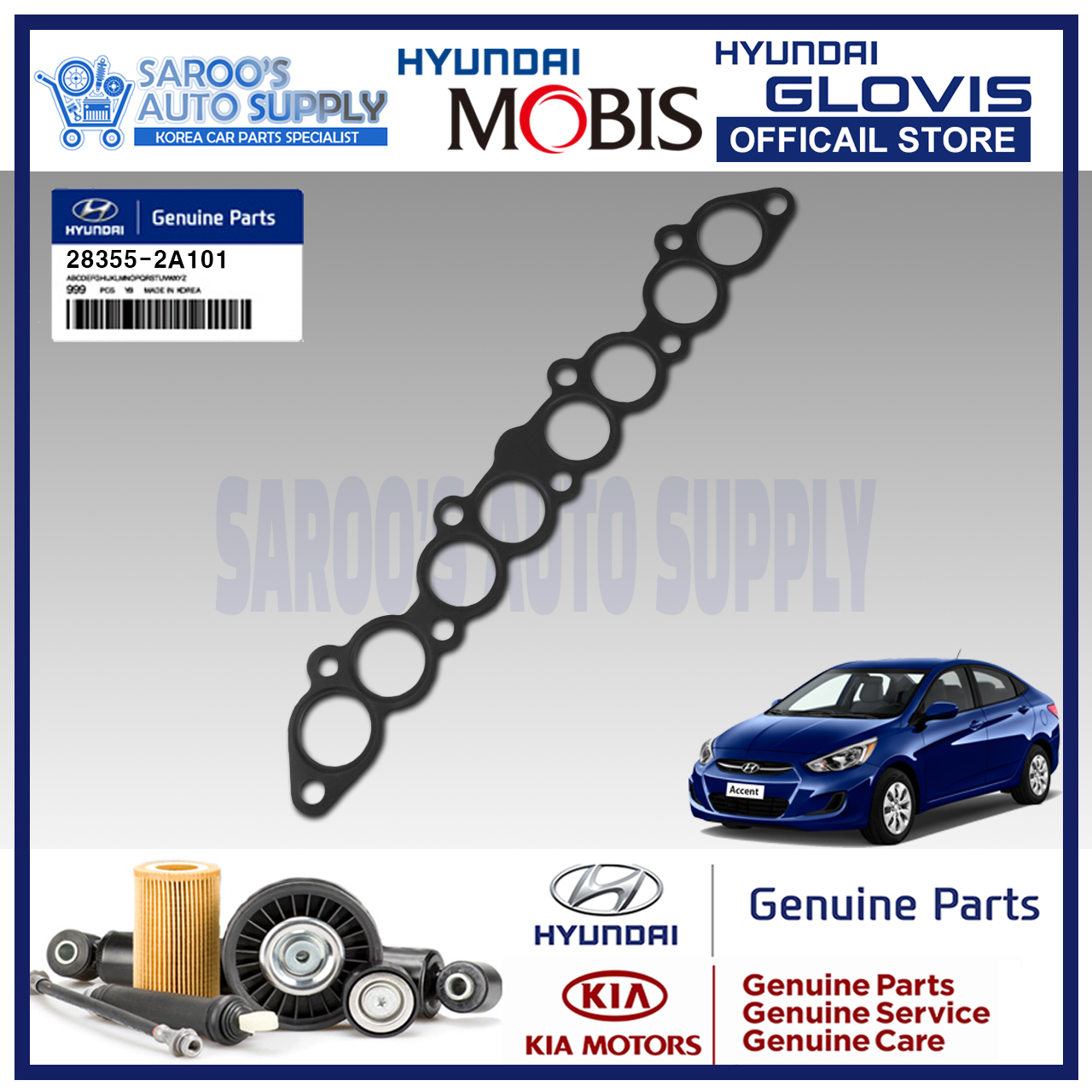 [Genuine] Manifold Gasket For Accent , Rio , Original Hyundai Mobis ...