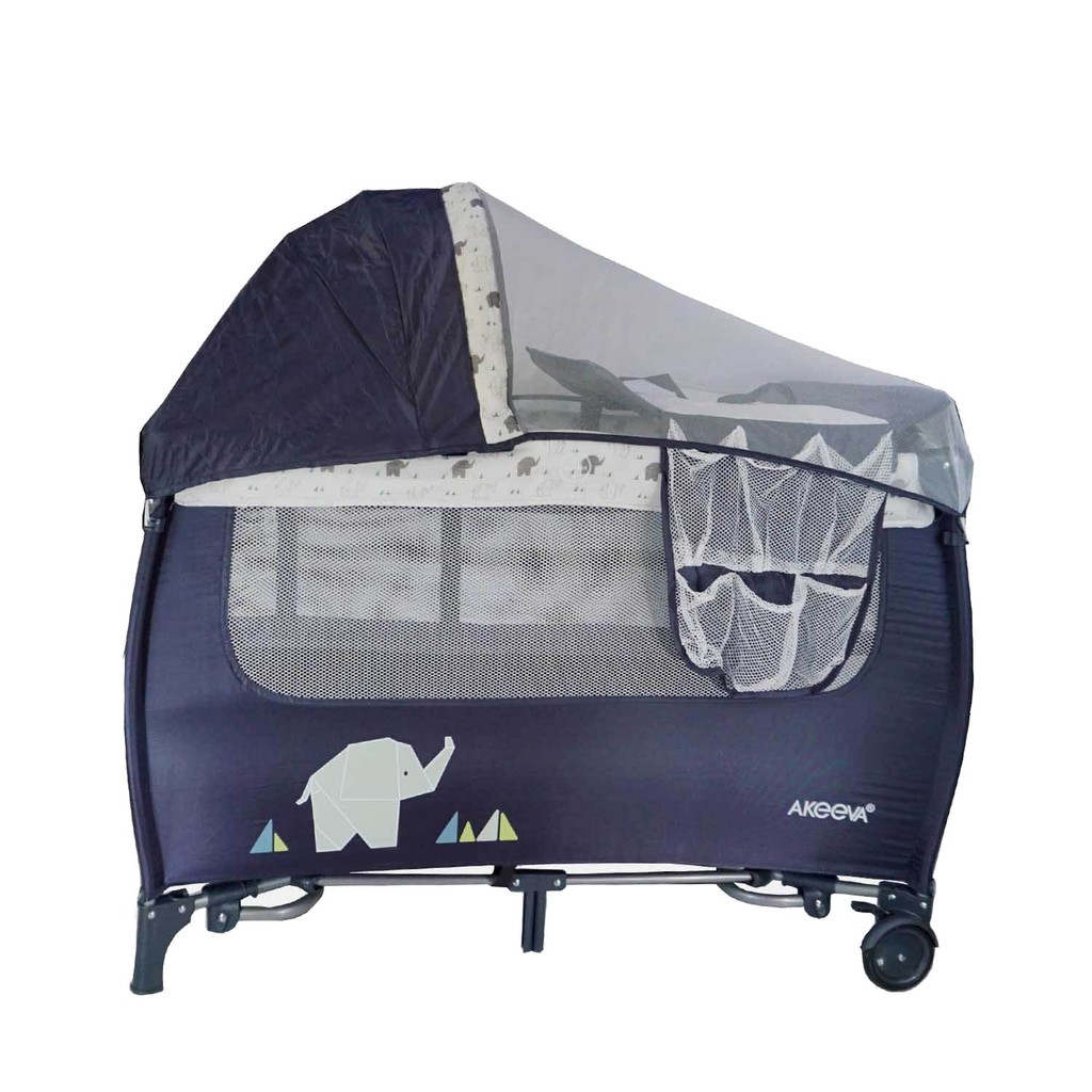 Akeeva Calibri Playpen With Rocker Blue | Lazada PH