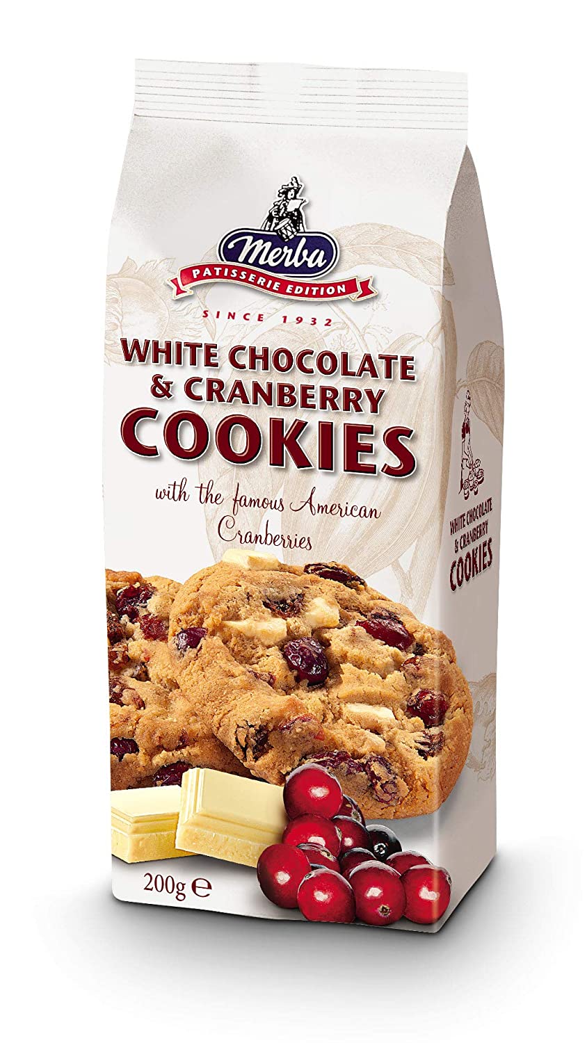 Merba White Chocolate & Cranberry Cookies, 200g | Lazada PH
