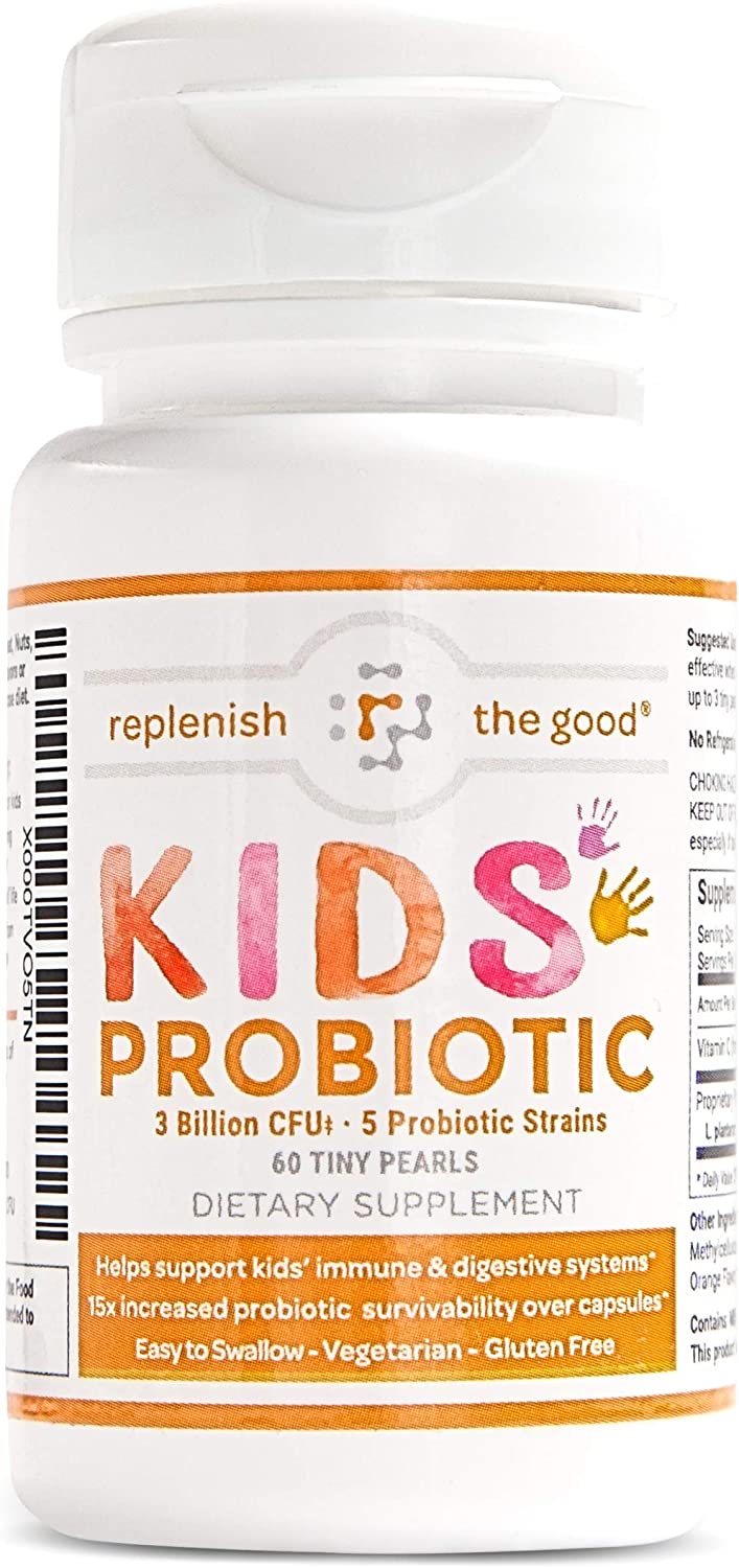 Kids Probiotics, 60-Day Supply. Easy to Swallow Daily Pearl Probiotic ...