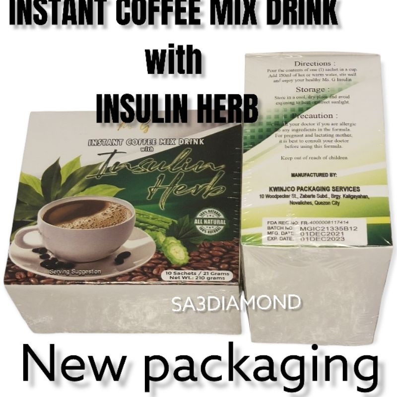 INSULIN COFFEE HERBS NEW PACKAGING 10 SACHETS/BOX Dolphin Bread mix ...