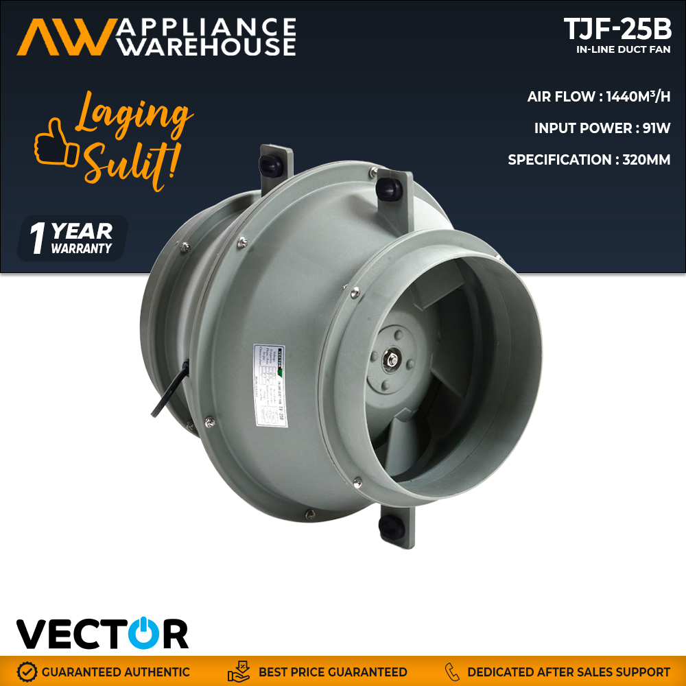 Vector TJF-25B Ducted Exhaust Fan (Green)[Appliance Warehouse] | Lazada PH
