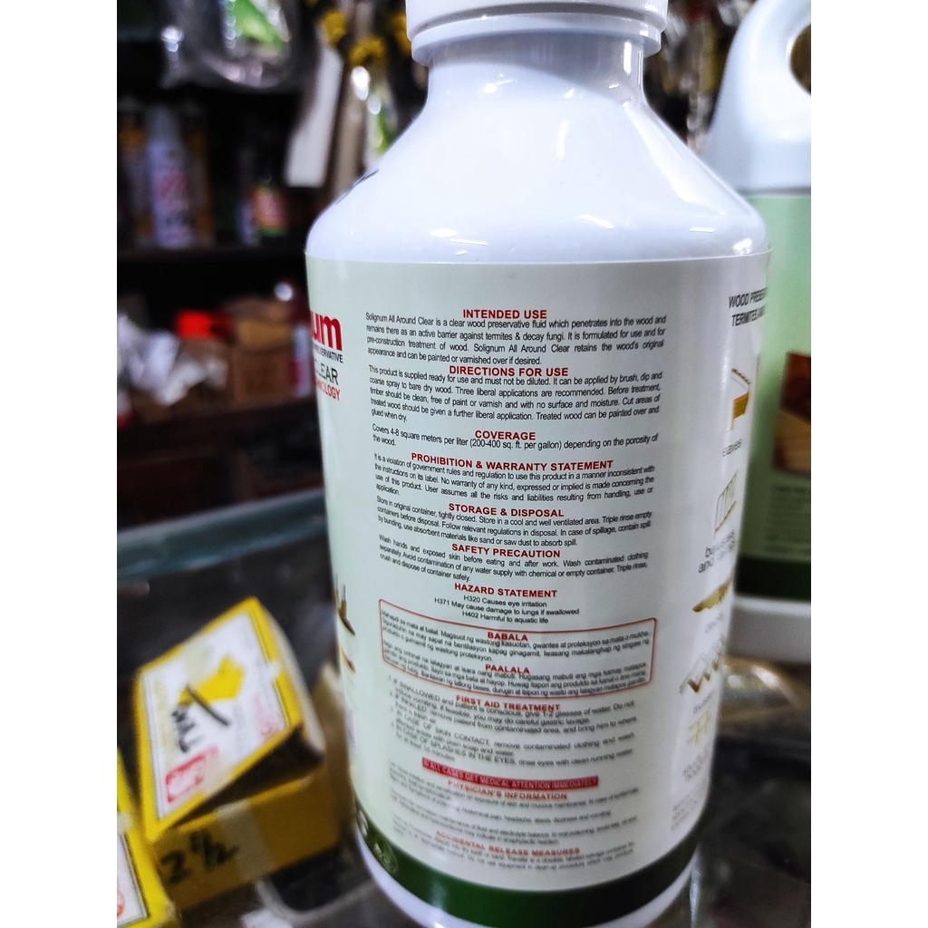 Solignum All Around Clear Paintable 1 Gallon Wood Preservatives Anti ...