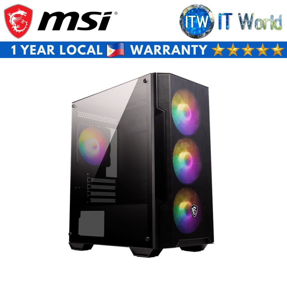 MSI MAG Forge M100A Black Micro ATX Tower Acrylic Panel PC Case | Lazada PH
